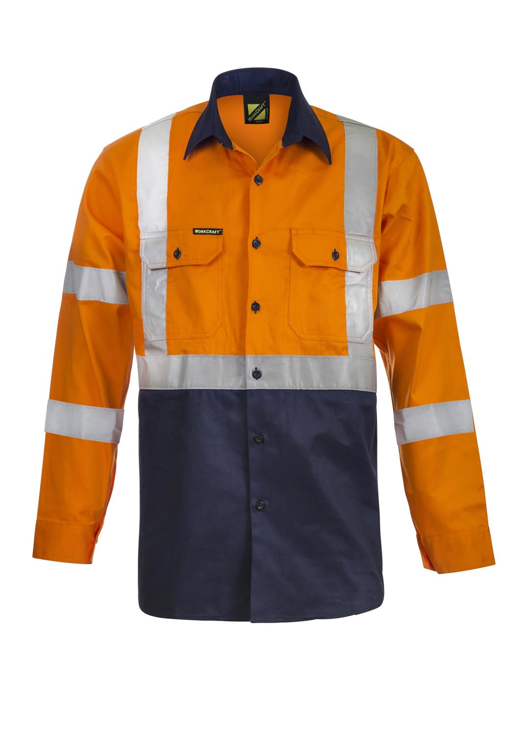 Hi Vis X Pattern CSR Long Sleeve Shirt - B-PROTECTED