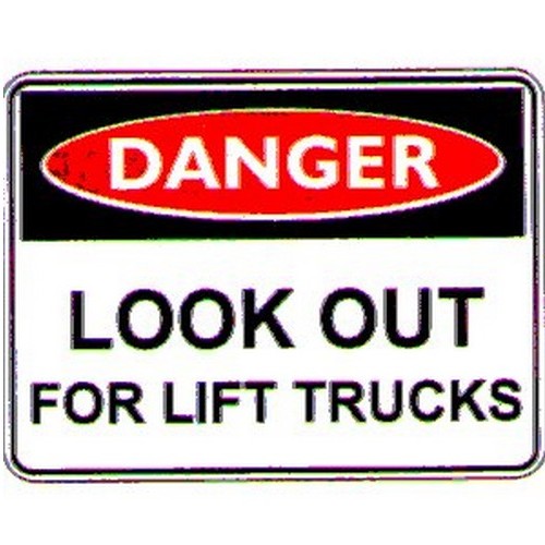 Danger Look Out For Lift Sign with Australia wide delivery - B-PROTECTED