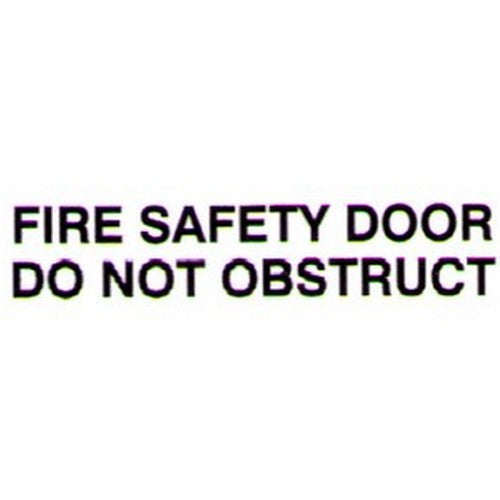 Black Vinyl FIRE SAFETY DOOR DO NOT Door Label - B-PROTECTED