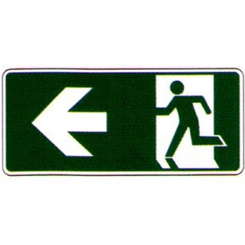 Self Stick Luminous Left Arrow Running Man Sticker - B-PROTECTED