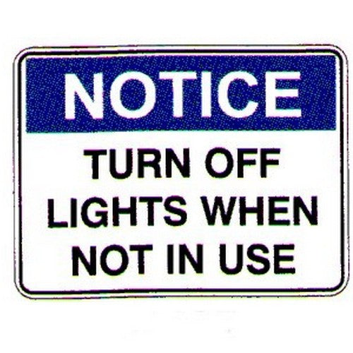 Notice Turn Off Light When Not Labels - B-PROTECTED