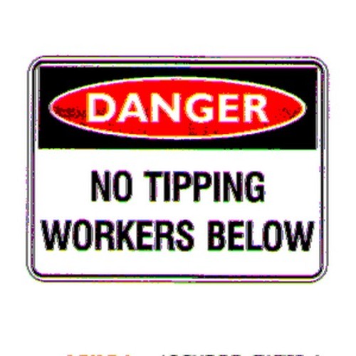 Class 2 Reflective Danger No Tipping Below Sign - B-PROTECTED