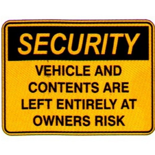 Security Vehicles Sign - B-PROTECTED