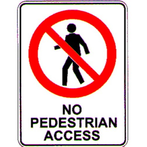 Signage P534CM Metal 300x225mm No Pedestrian Access Sign - B-PROTECTED